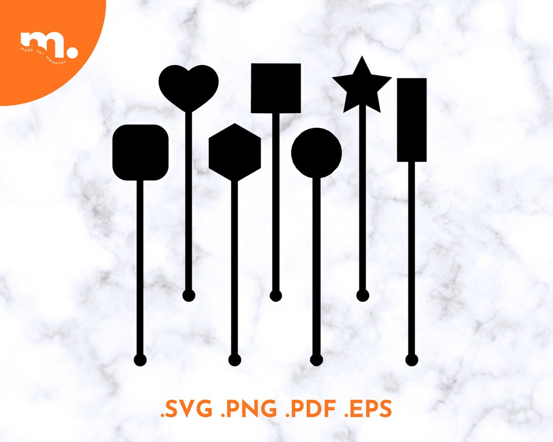 Swizzle Template Drink Stirrers SVG File | Shape Stir Stick Laser Cut ...