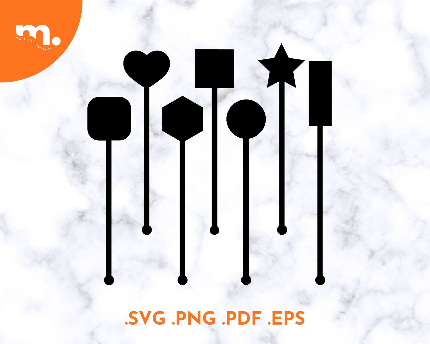 Swizzle Template Drink Stirrers SVG File | Shape Stir Stick Laser Cut ...