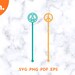 Peace Sign Drink Stirrers SVG File | Peace Sign Stir Stick Laser Cut ...