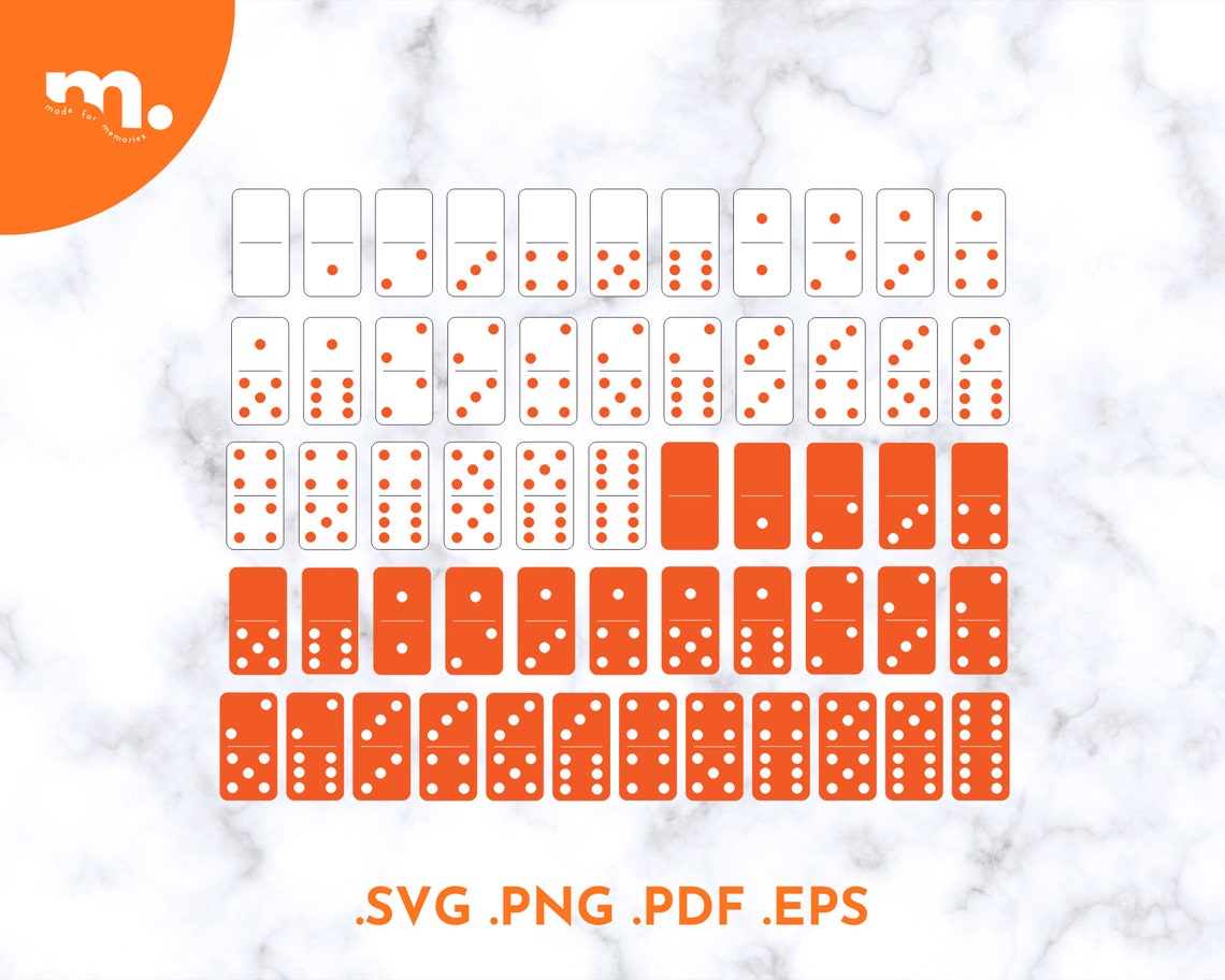 Domino Set Bundle SVG | Domino Set Laser Cut File | Dominos SVG ...