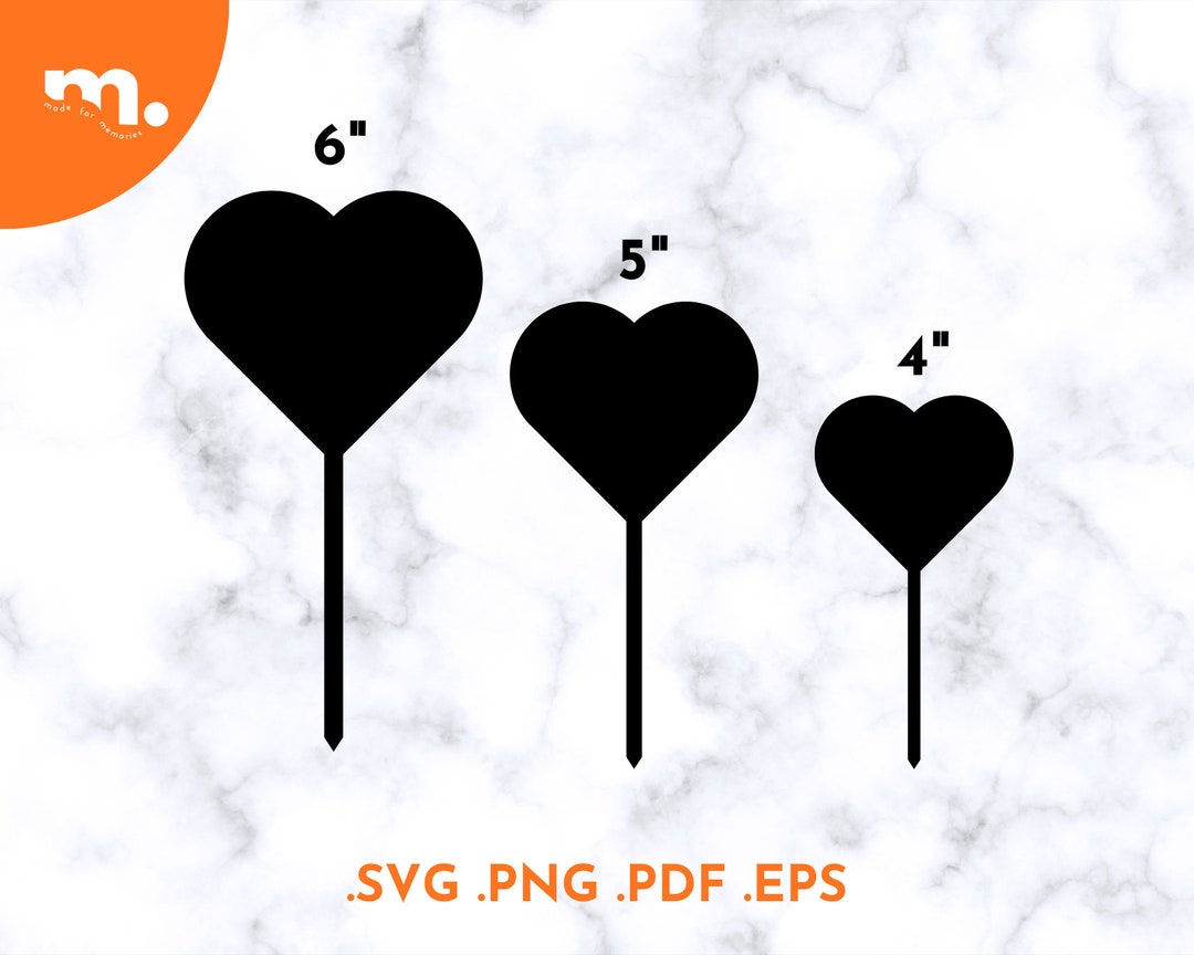 Heart Cake Topper SVG | Cake Topper Bundle | Glowforge Cake Topper ...