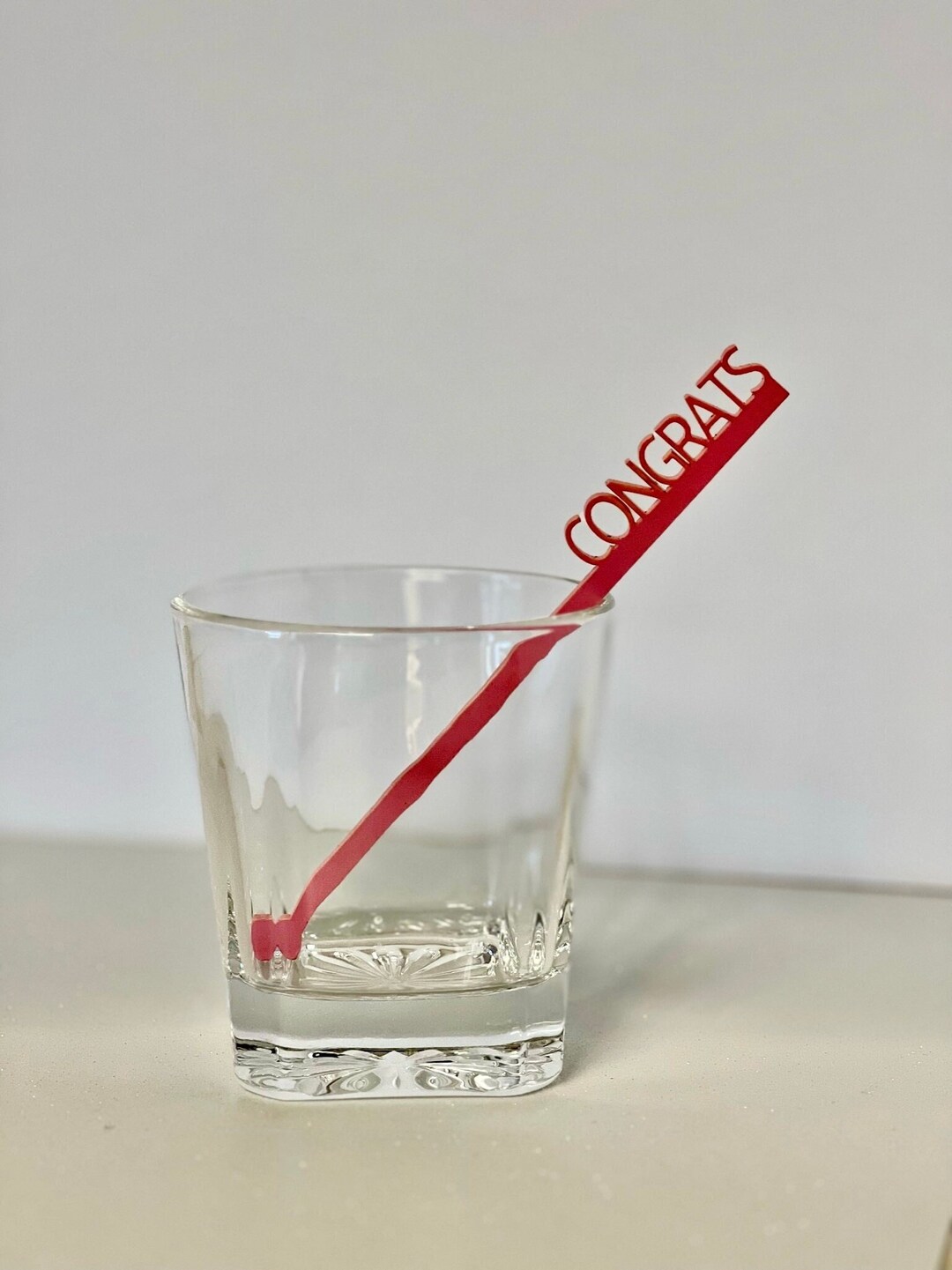 Congrats Drink Stirrer SVG Laser Cut File | Swizzle Stick (digital ...