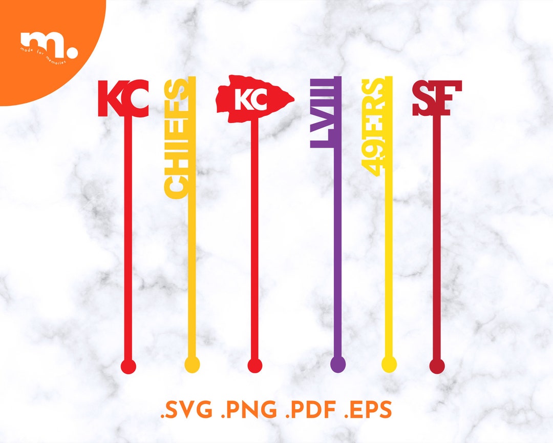 Super Bowl Stirrers SVG File | Kansas City Stir Stick Laser Cut File ...