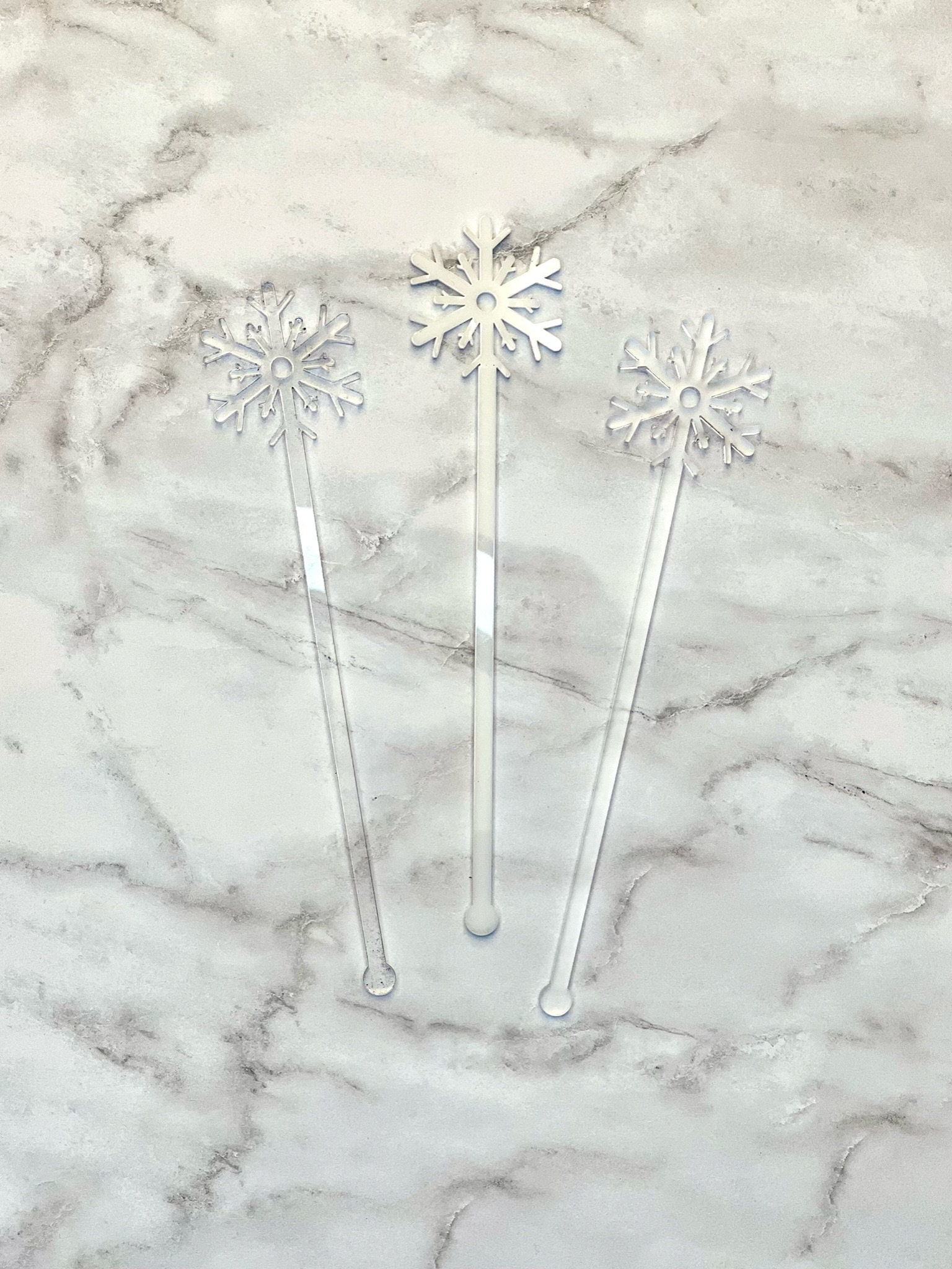 Snowflake Swizzle Sticks SVG File, CRICUT and GLOWFORGE, Laser Cut ...