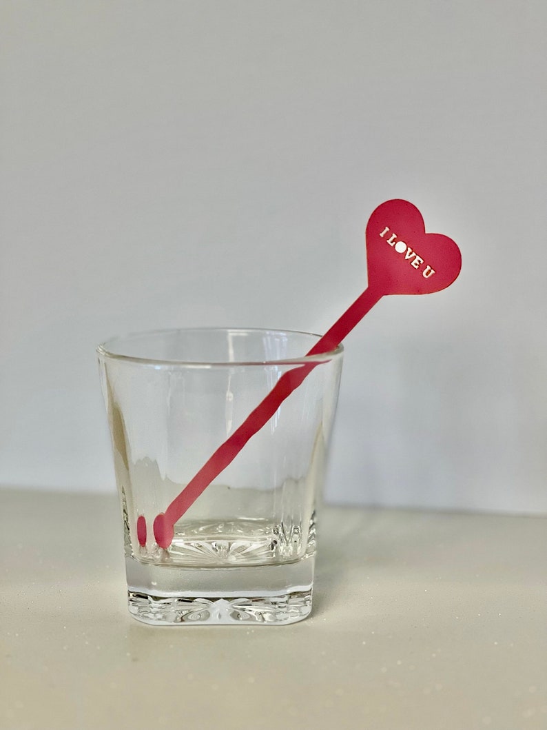 Valentines Swizzle Sticks SVG File | Valentines Drink Stirrers Laser ...