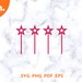 Star Cake Topper SVG File | 4th of July Cupcake Toppers Laser Cut Files ...