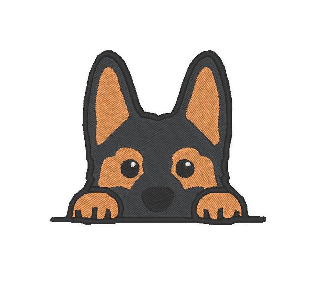 German Shepherd Embroidery Design - Etsy