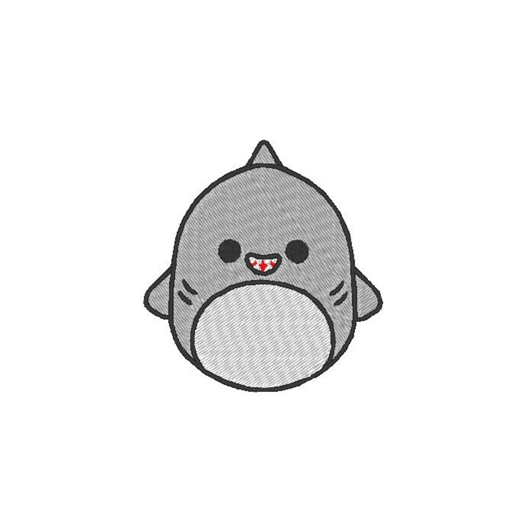 Gordon the Shark Squishmallow Embroidery Design - Etsy