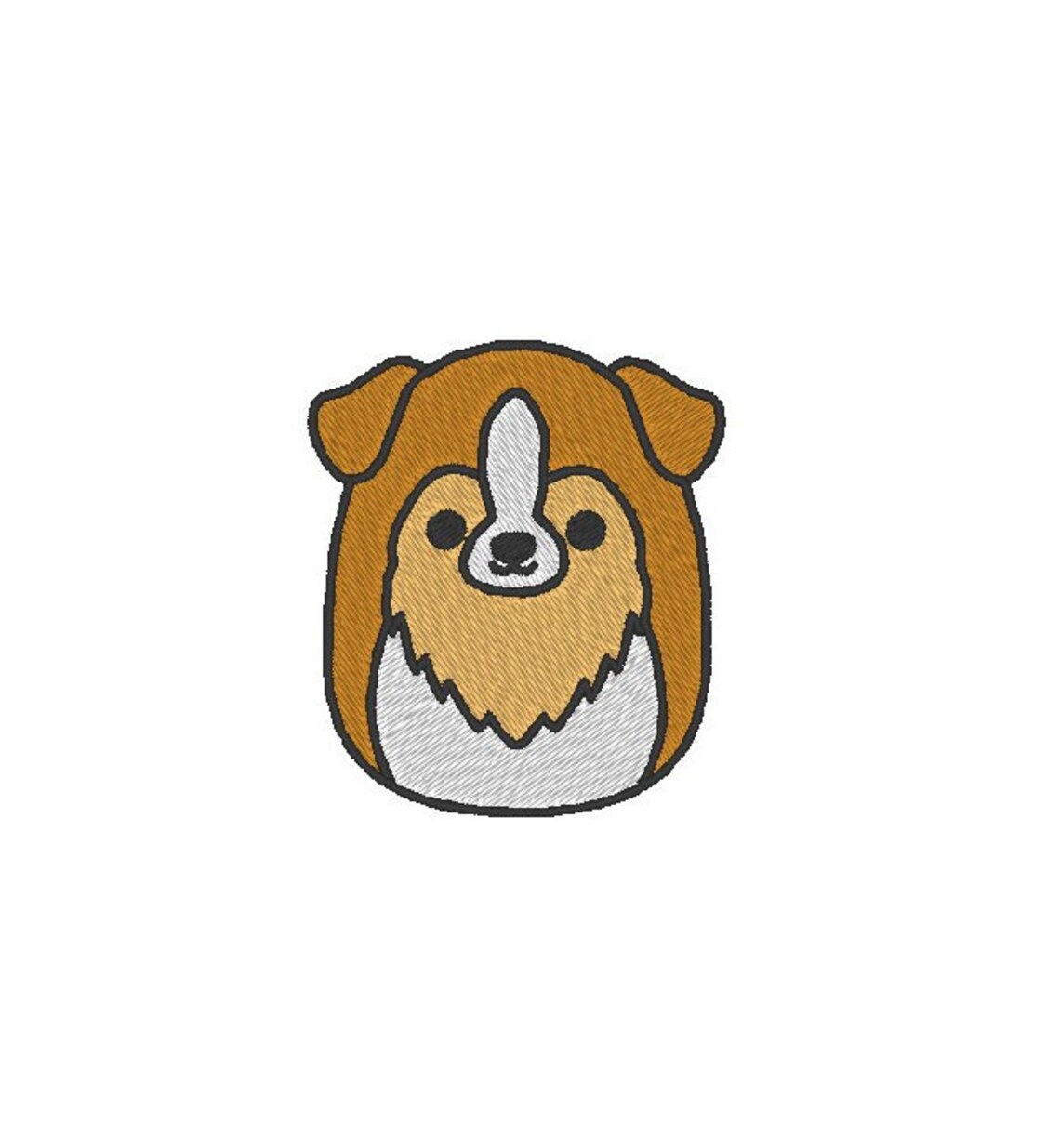 Andres the Sheltie Squishmallow Embroidery Design - Etsy