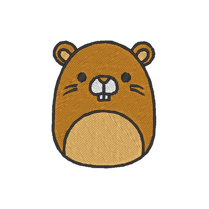 Chip the Beaver Squishmallow Embroidery Design - Etsy