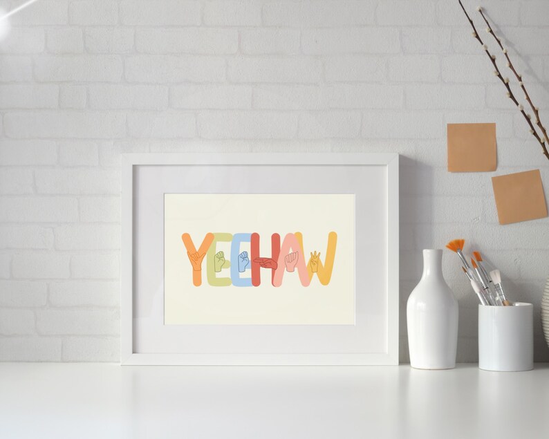 Yeehaw-asl | Classroom Decor, Speech Pathology, Western, ASL, Sign ...