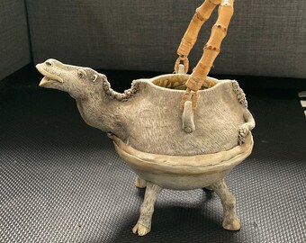 Vintage Satsuma Camel Teapot With Original Handle 1920s Japan Moriage ...