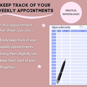 Appointment Tracker for Goodnotes Easy Appointment Tracker for iPad ...