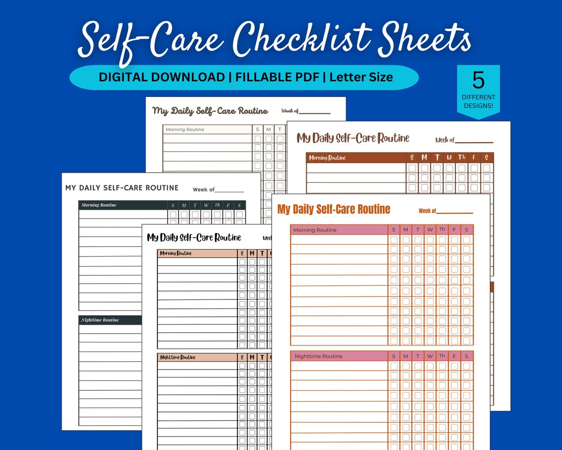 Self Care Checklist Goodnotes Planner Easy Self-care Tracker for iPad ...
