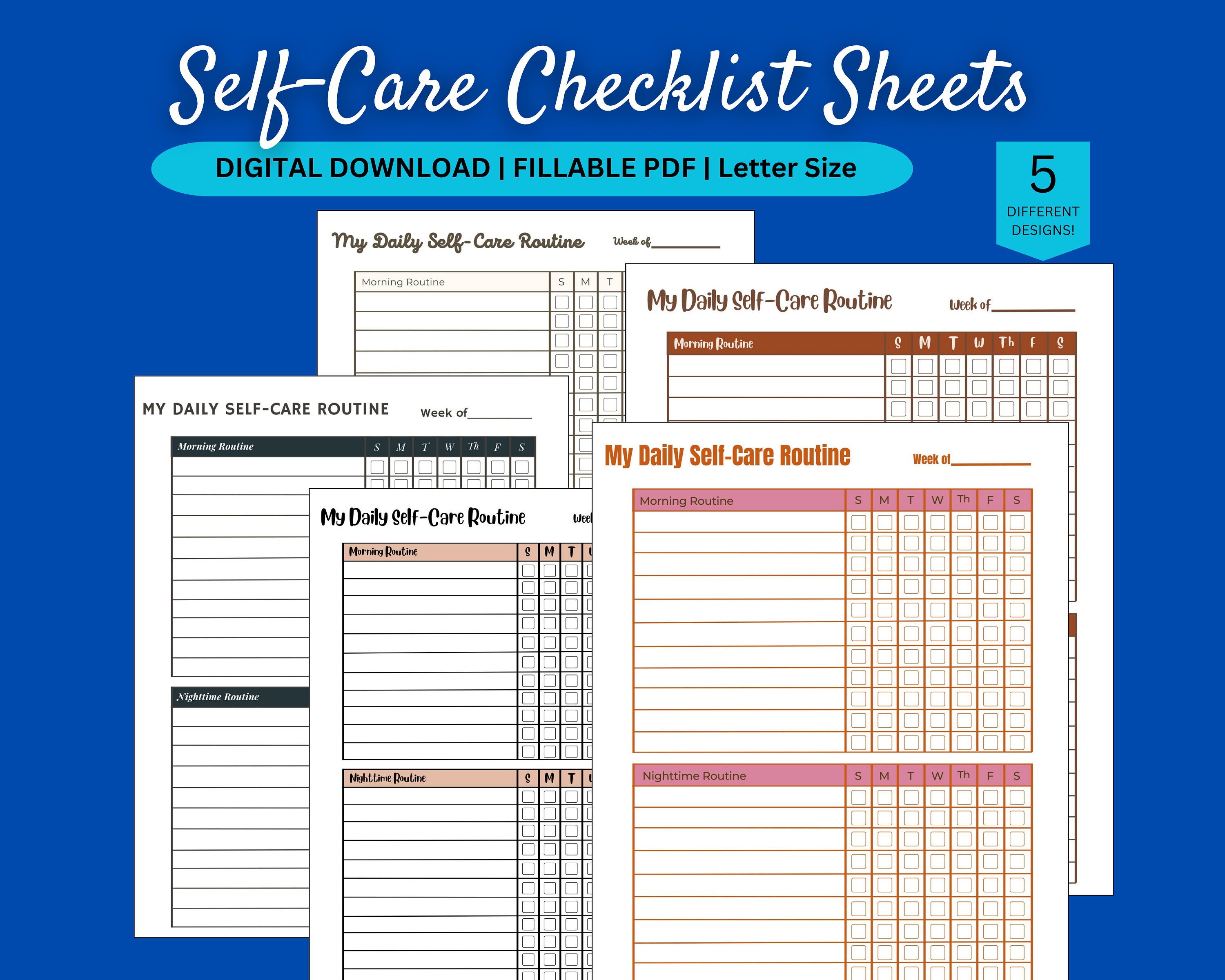 Self Care Checklist Goodnotes Planner Easy Self-care Tracker for iPad ...