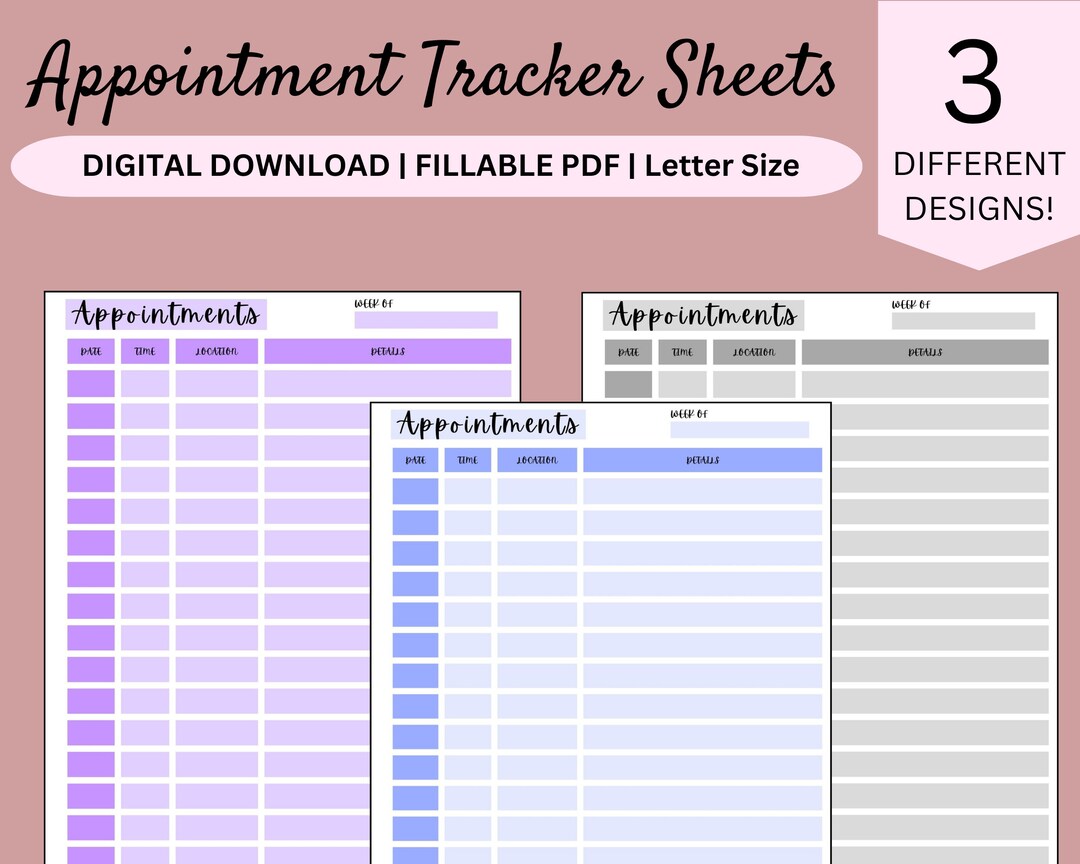 Appointment Tracker for Goodnotes Easy Appointment Tracker for - Etsy