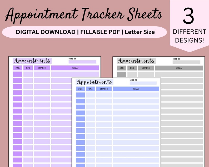 Appointment Tracker for Goodnotes Easy Appointment Tracker for - Etsy