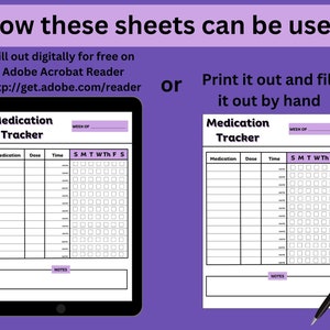 Medication Tracker for Goodnotes A5 A7 Easy Medication Tracker for iPad ...
