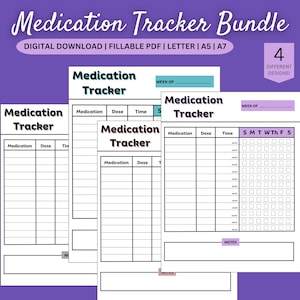 Medication Tracker for Goodnotes A5 A7 Easy Medication Tracker for iPad ...