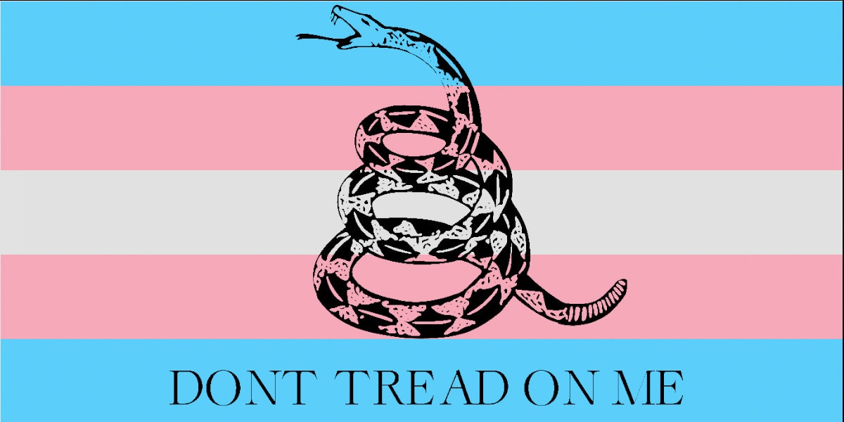 Don't Tread on Me/gadsen Flag Transgender Sticker - Etsy