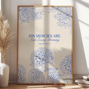 His Mercies Are New Every Morning, Lamentations 3: 23, Christian Wall ...