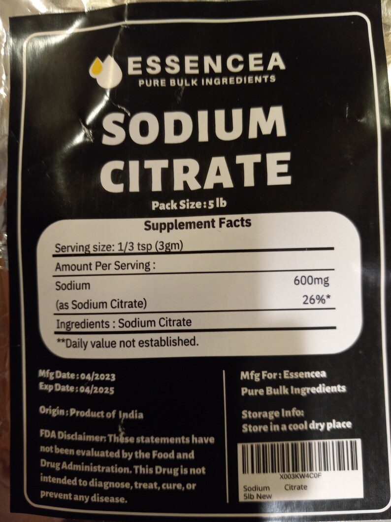 Sodium Citrate Acidity Regulator in Food and Drinks Preservative ...