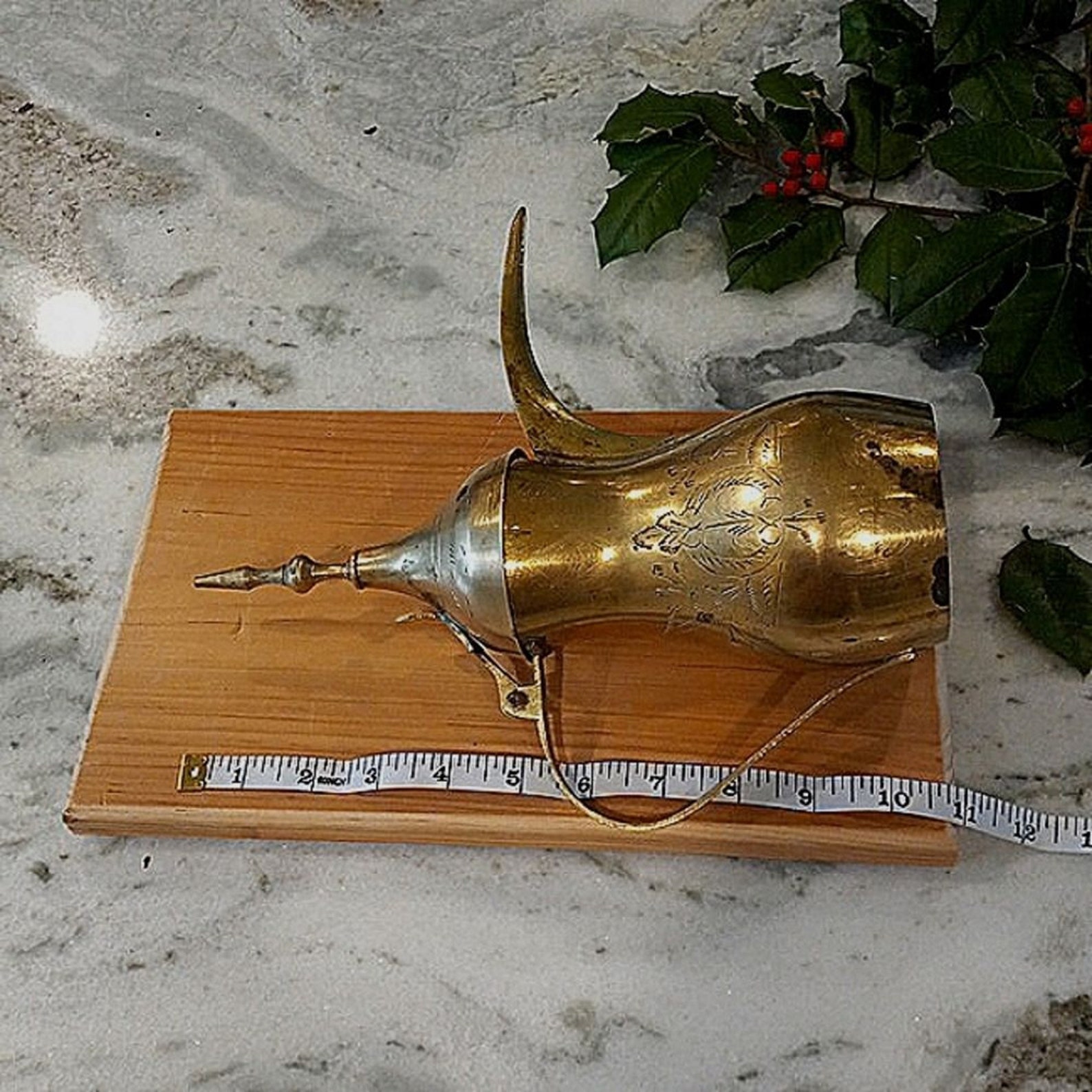 Middle Eastern Dallah Arabic Copper Coffee Pot Vintage Bedouin Jug ...