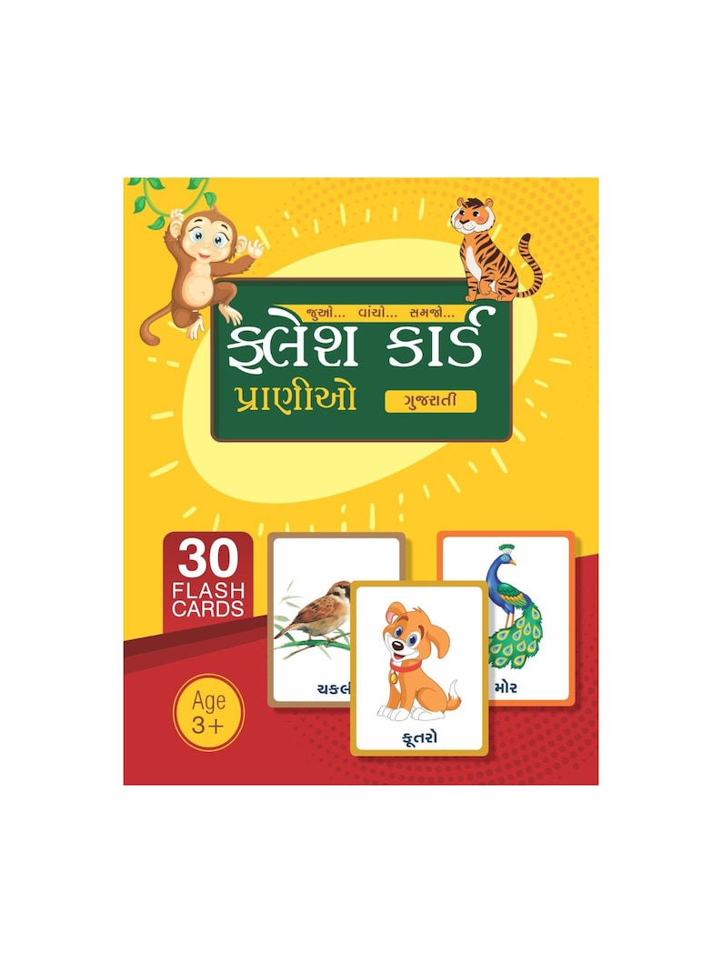 Gujarati Flash Cards Animal/birds Flash Cards Learn to Read - Etsy