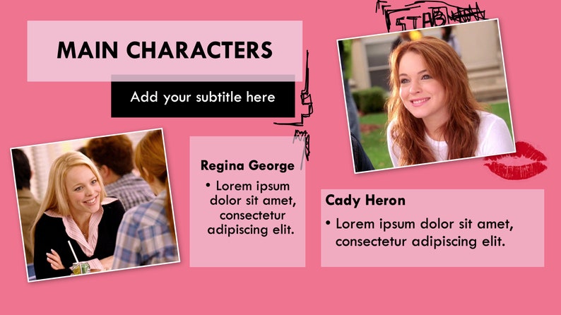 Mean Girls Movie Powerpoint Template/ School Presentation/movie Review ...