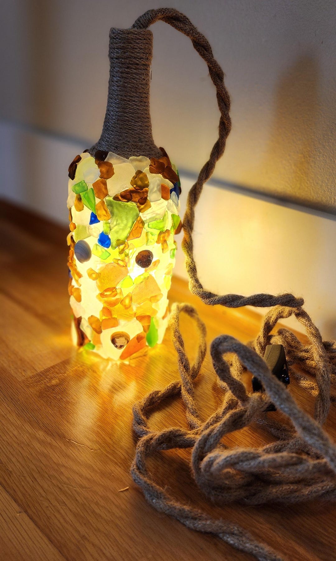 Beach Glass Pendant Light - Etsy