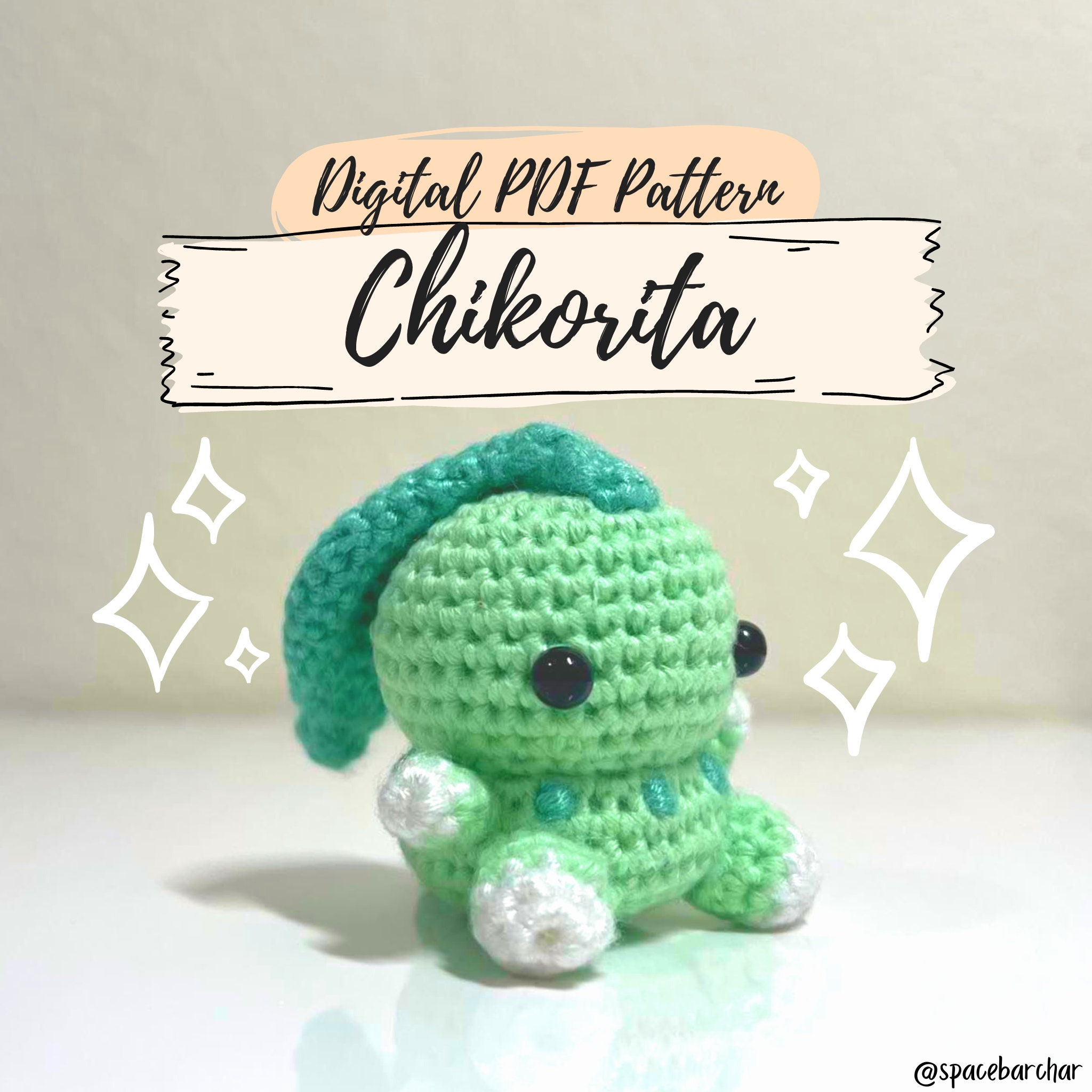 Chikorita Pokemon Chibi - Amigurumi Crochet Pattern - Etsy