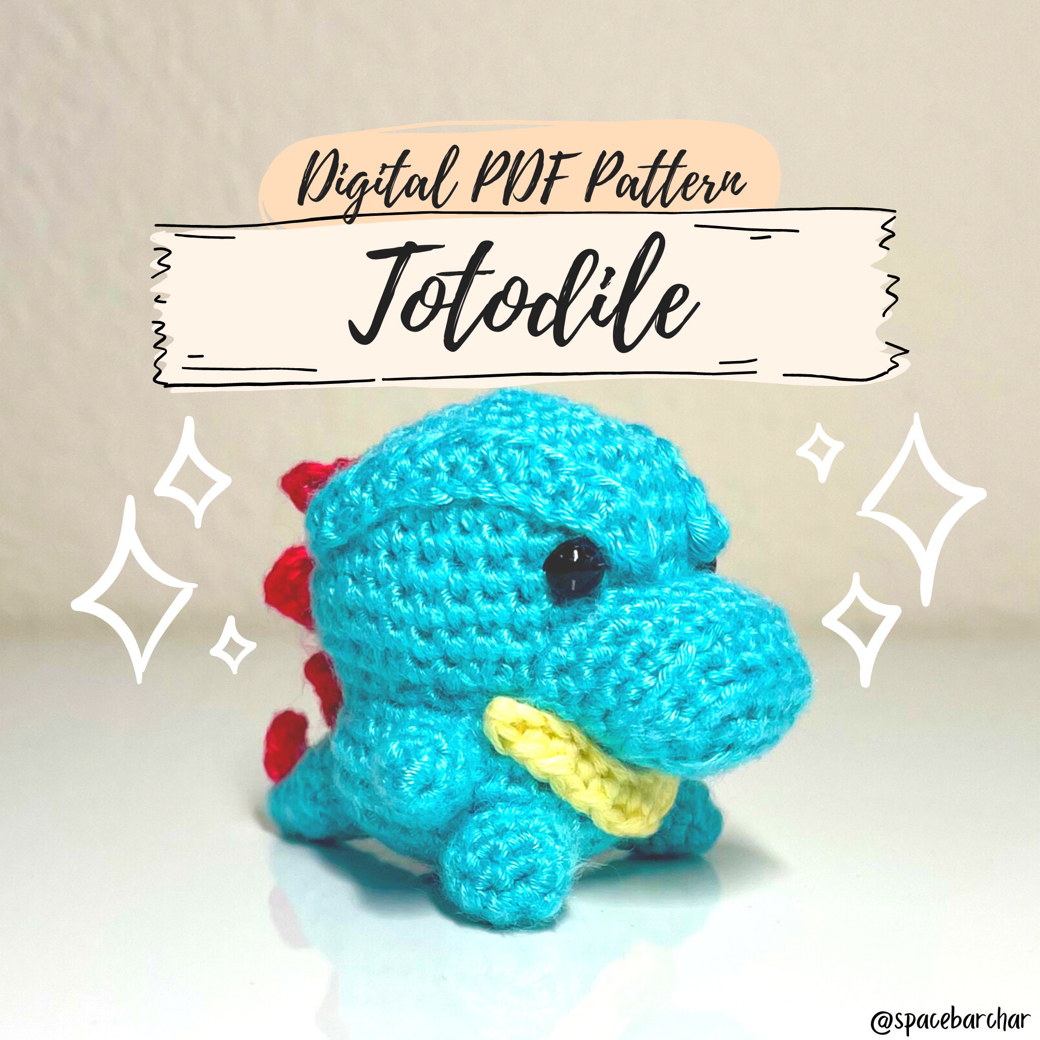 Totodile Pokemon Chibi - Amigurumi Crochet Pattern - Etsy