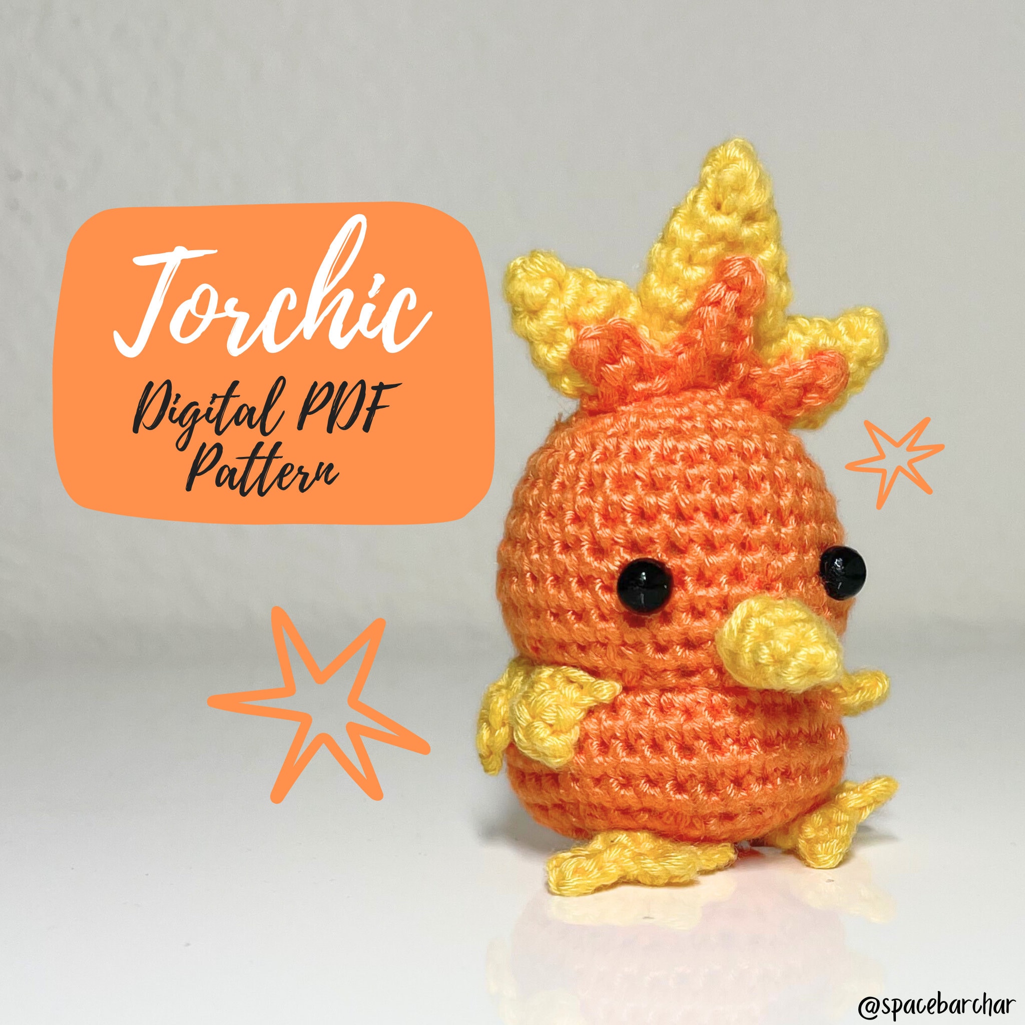 Torchic Pokemon Chibi - Amigurumi Crochet Pattern - Etsy