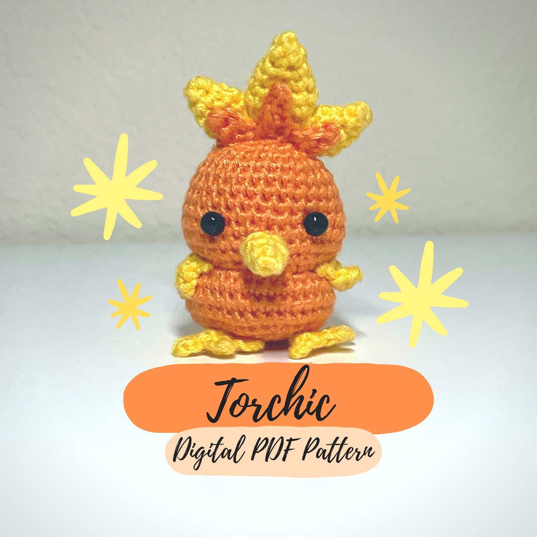 Torchic Pokemon Chibi Amigurumi Crochet Pattern - Etsy