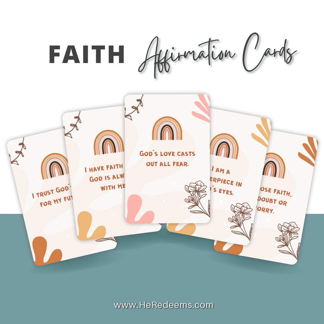 40 Biblical Affirmation Cards INSTANT DOWNLOAD Bible Verse - Etsy