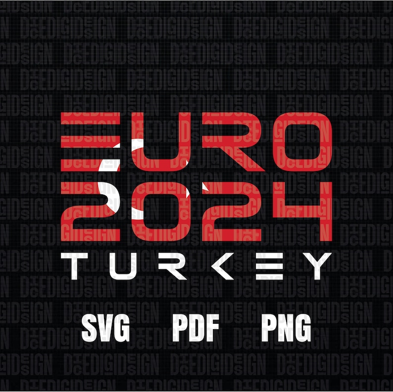 Euro 2024 Turkey Flag SVG, Turkey Soccer Svg, Perfect for Fans, Euro ...