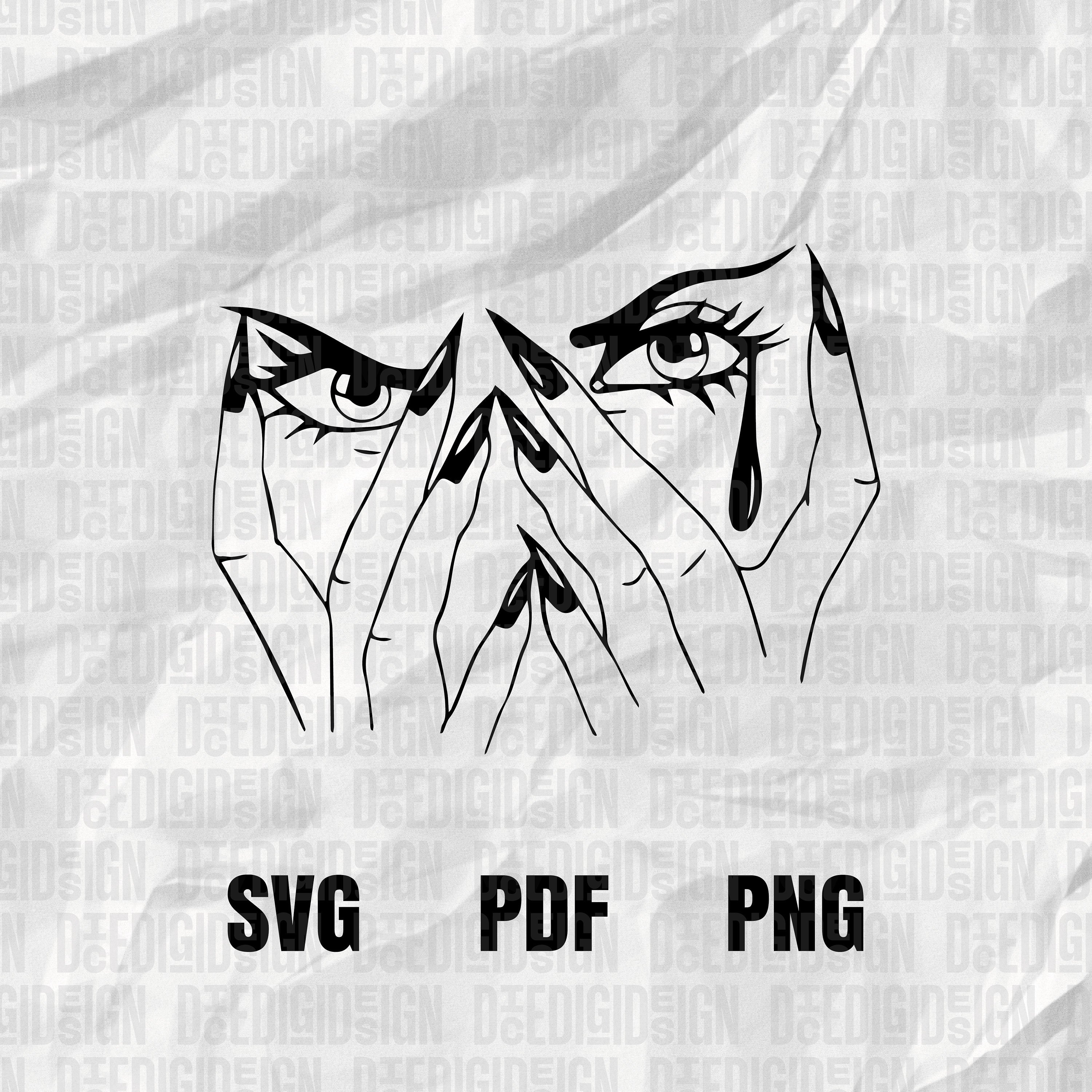 Crying Woman Face SVG, Sad Girl, Eyes Svg, Face Svg, Woman Eyes, Woman ...