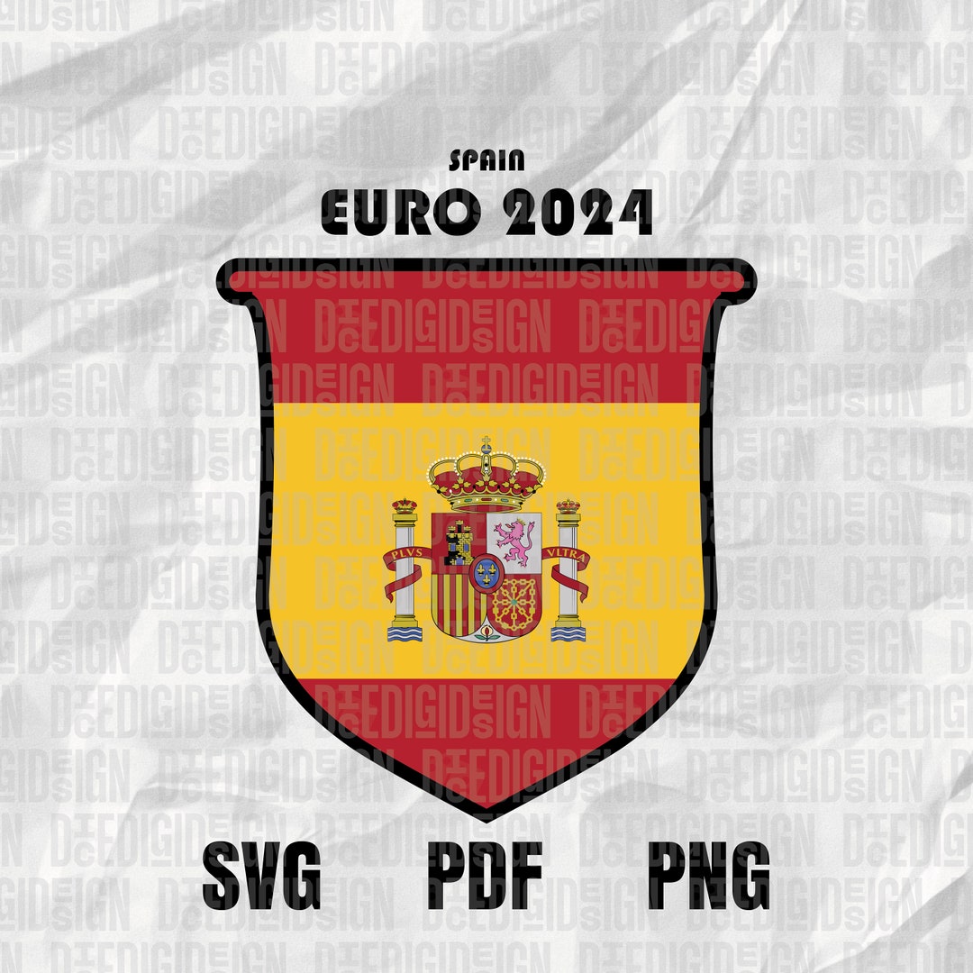 Euro 2024 Spain Flag SVG Digital Download for Cricut, Perfect for ...