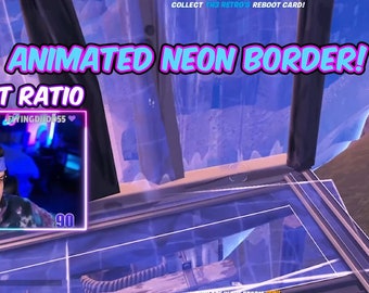 Gold Animated Glowing Neon Light Stream Frame - Landscape 16:9 ...