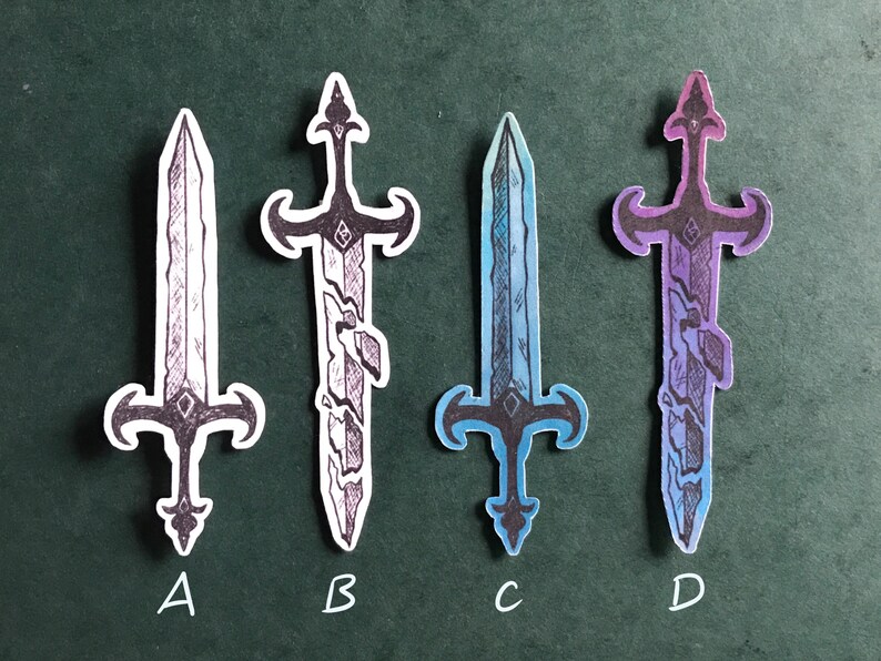 Sword Stickers Fantasy Dnd - Etsy