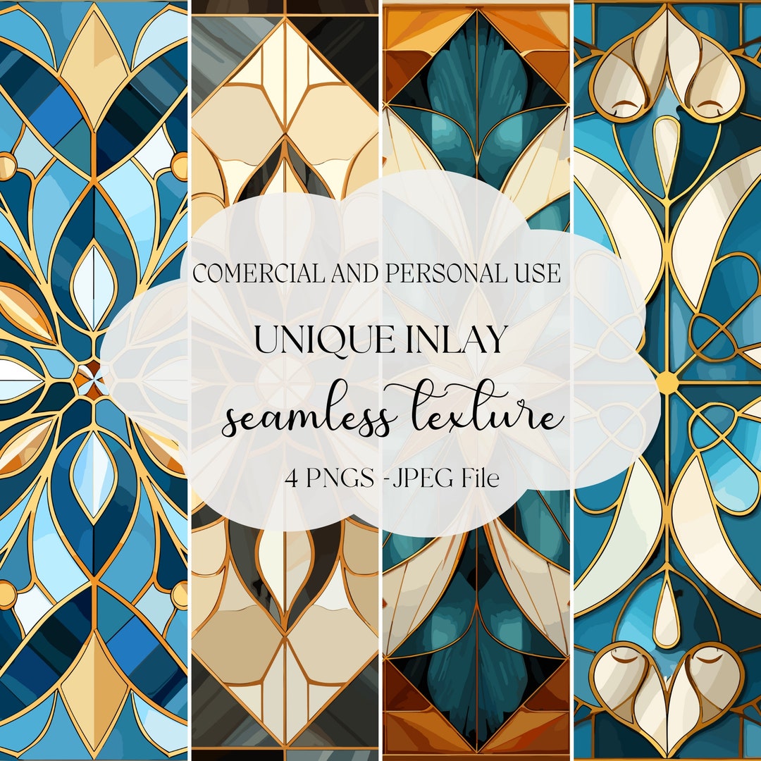Unique Inlay Pattern - High-quality Seamless Texture - Digital Download ...