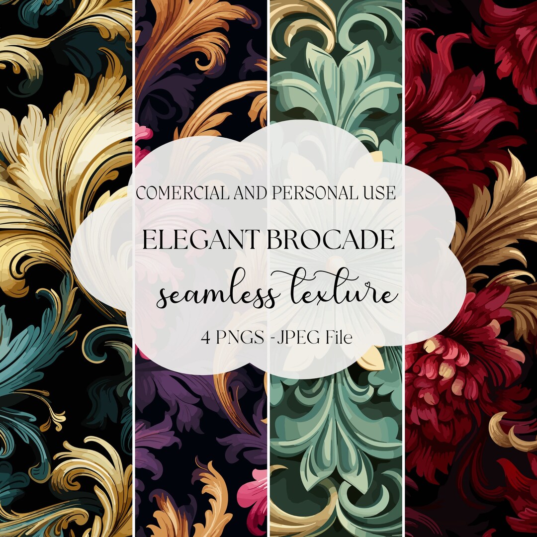 Elegant and Versatile Brocade Seamless Texture for Commercial and ...