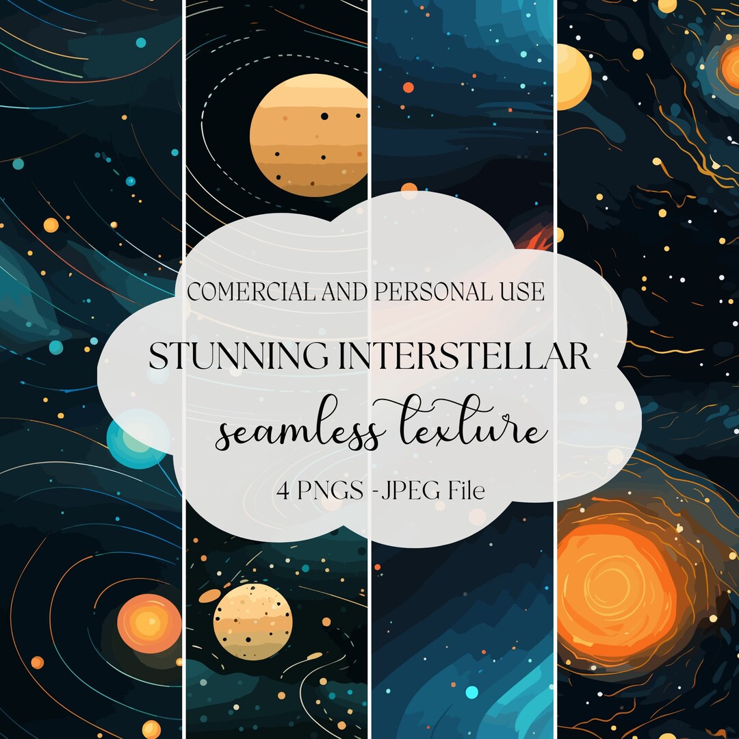 Stunning Interstellar Seamless Textures for Backgrounds - Commercial ...