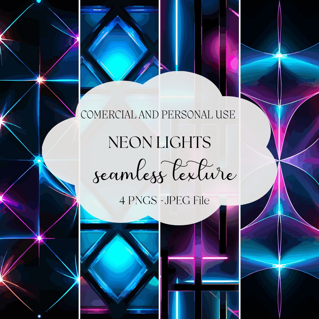Vibrant Neon Lights Seamless Textures for Backgrounds - High-quality ...