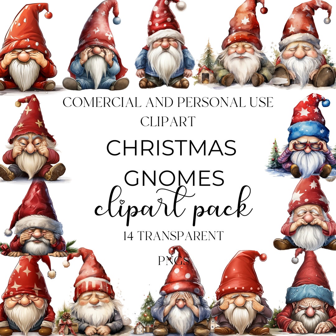 Christmas Gnomes PNG, Winter PNG Nordic Gnomes Clipart, Gnomes Designs ...