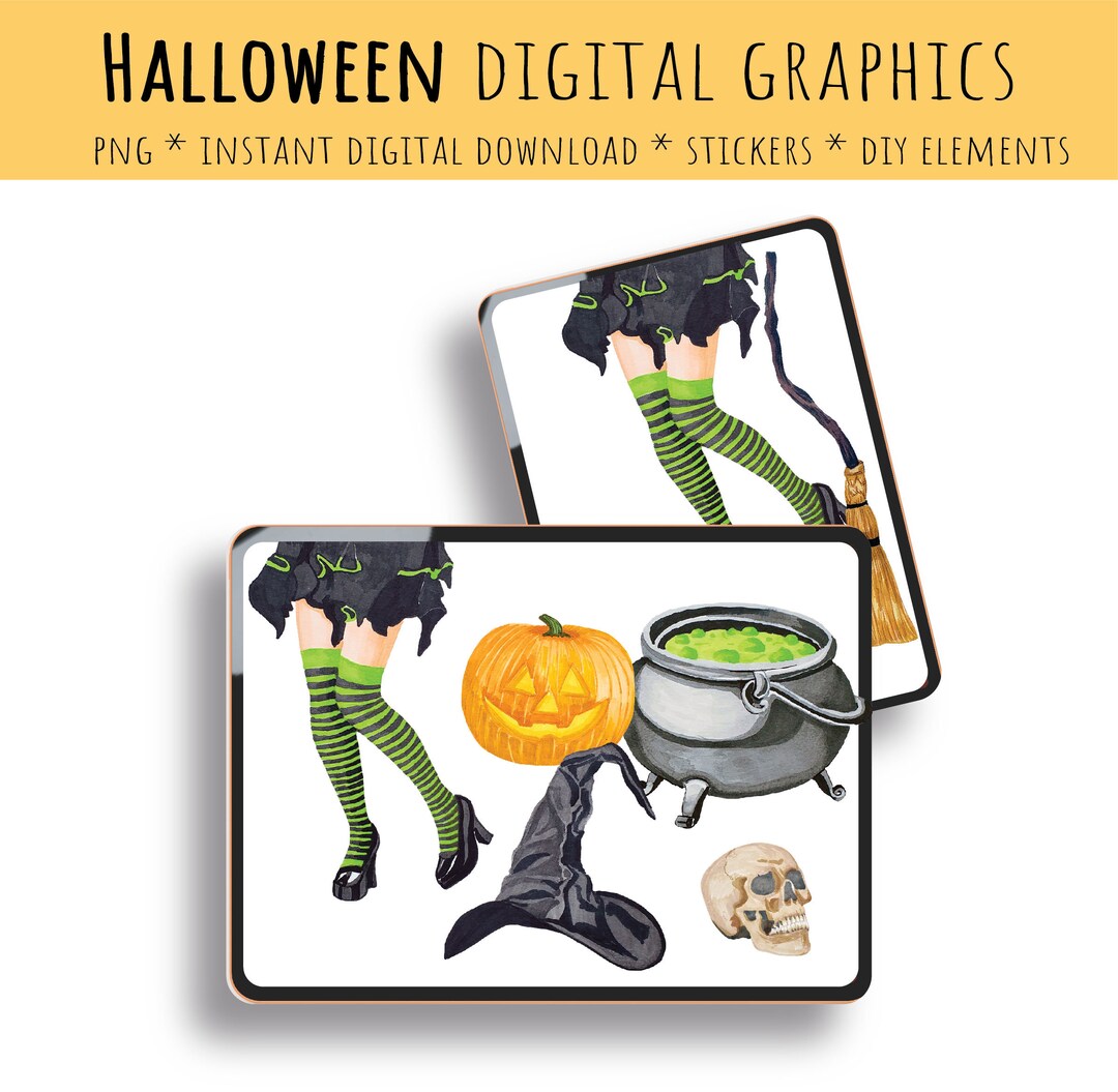 Halloween Clip Art Instant Download Digital Graphics - Etsy