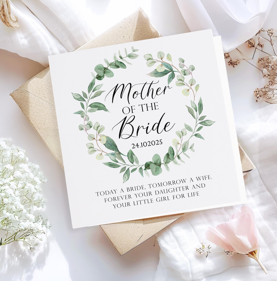 Mother of the Bride Card | Card From Bride for Mum on Wedding Day ...