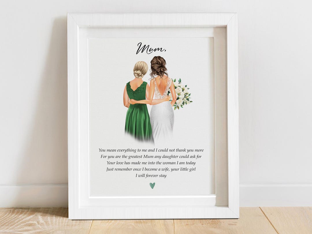 Mother of the Bride Poem Print - Mother of the Bride Quote - Mother of ...