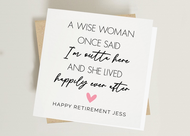 Personalised Retirement Card for Women Wise Woman Retiring Happy ...