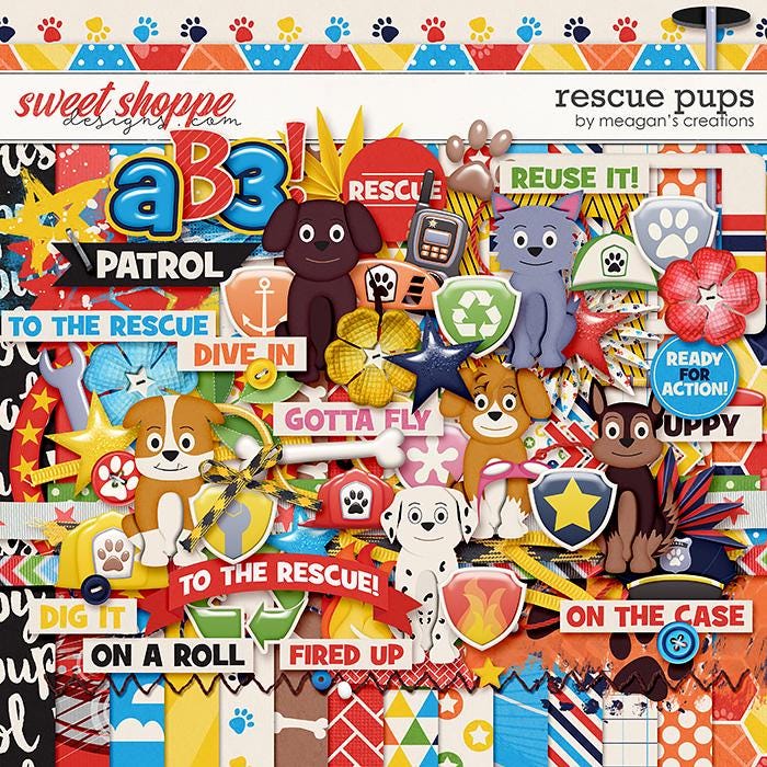 Rescue Pups Digital Scrapbooking Kit - Etsy